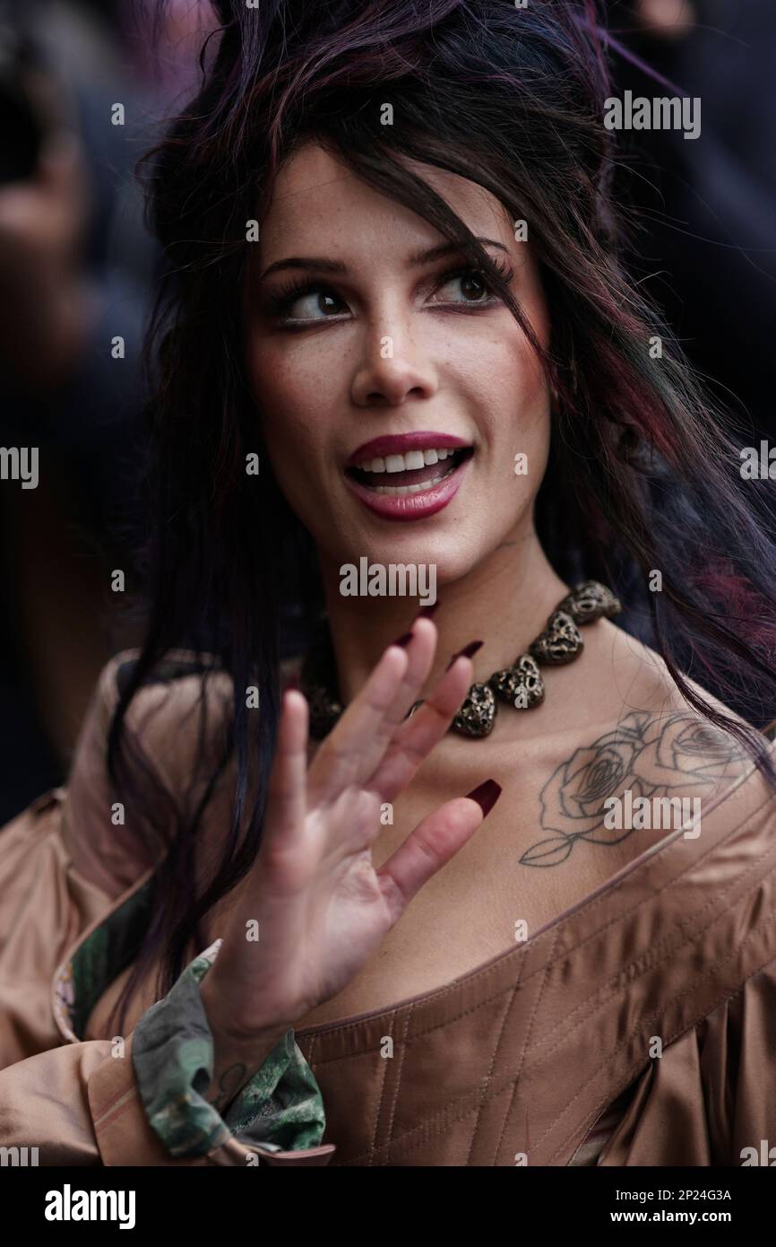 CORRECTS NAME TO HASLEY - Hasley Fox arrives for the Vivienne Westwood ...