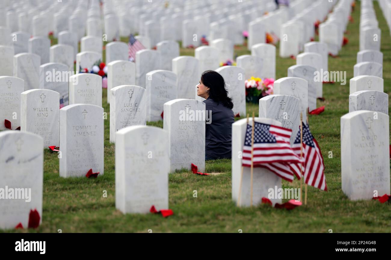 In observance of Veteran's Day, Elsa Guerra visits the grave sites of ...