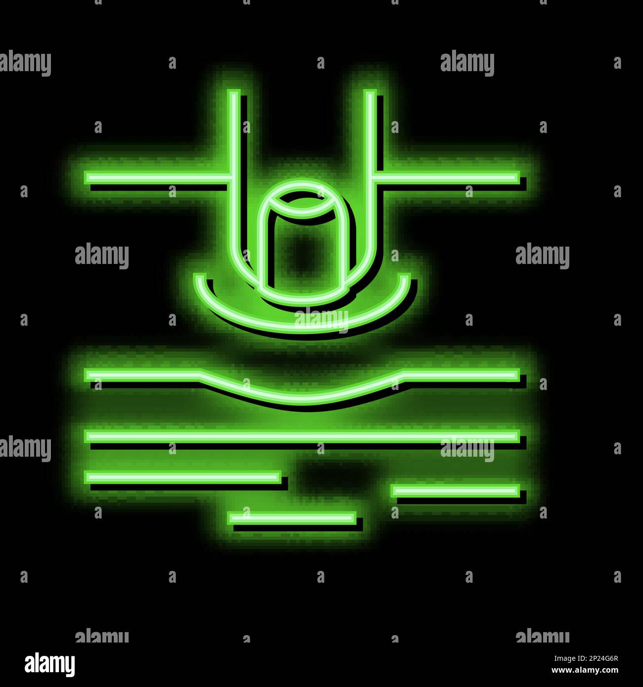 pitting edema on patient leg neon glow icon illustration Stock Vector ...