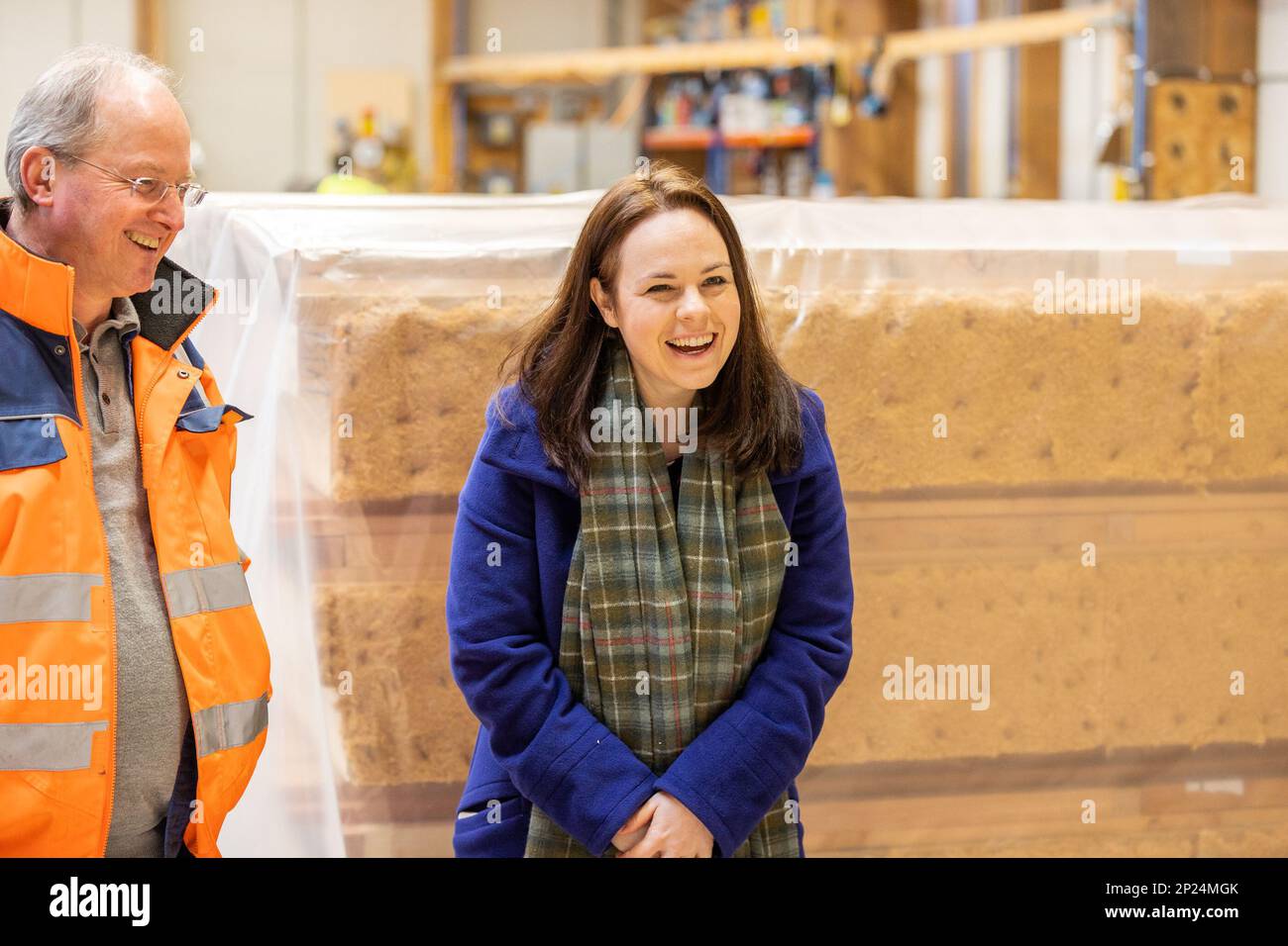 SNP leadership candidate Kate Forbes speaks with director Neil ...