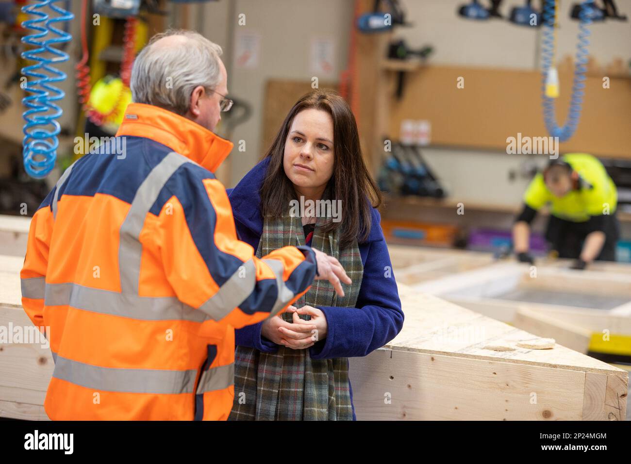 SNP leadership candidate Kate Forbes speaks with director Neil ...