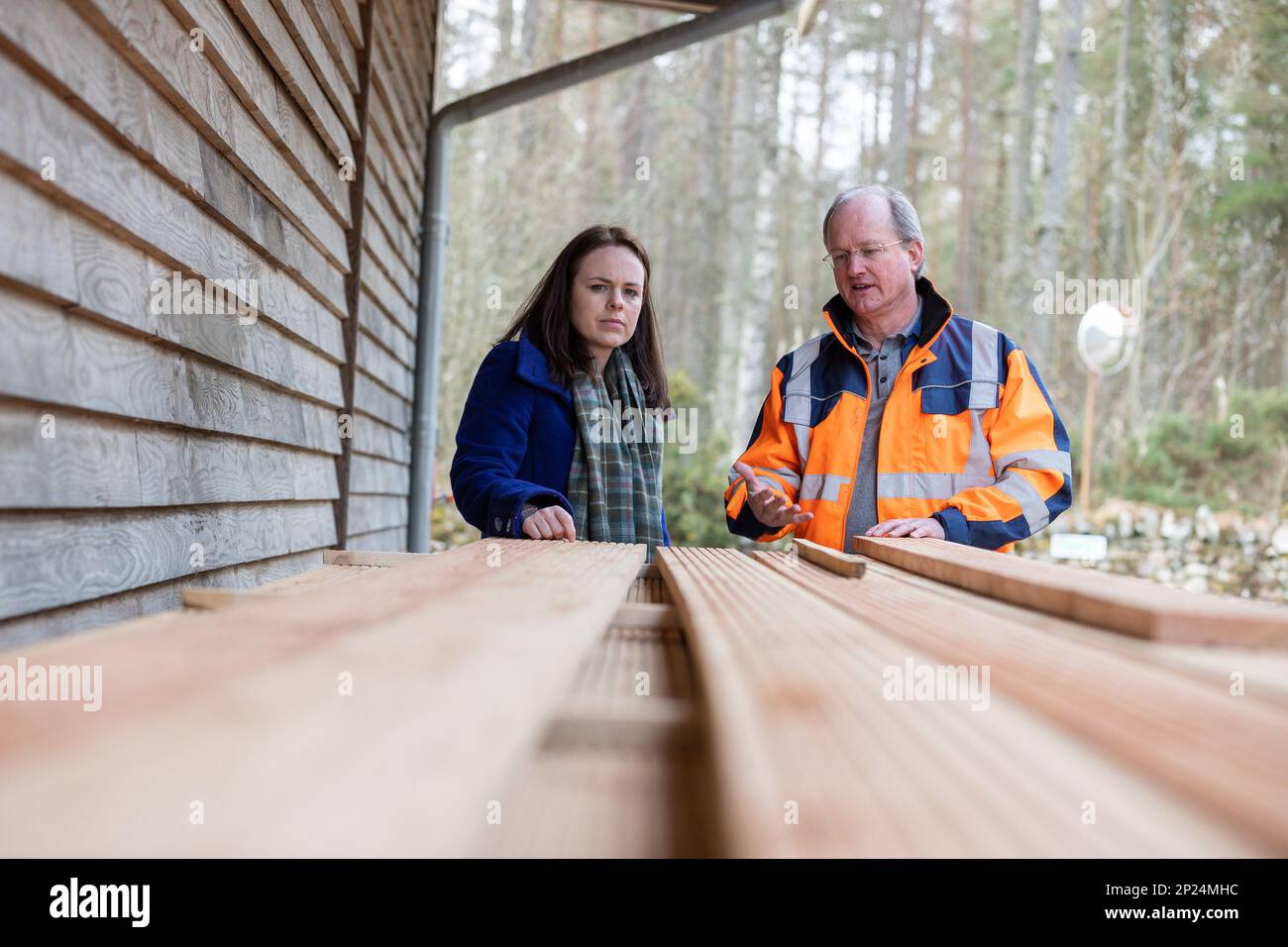 SNP leadership candidate Kate Forbes speaks with director Neil ...