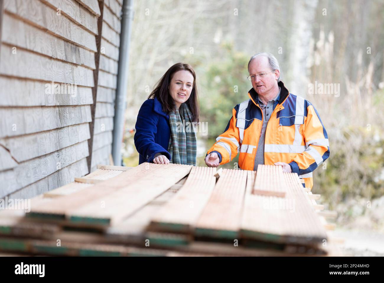 SNP leadership candidate Kate Forbes speaks with director Neil ...