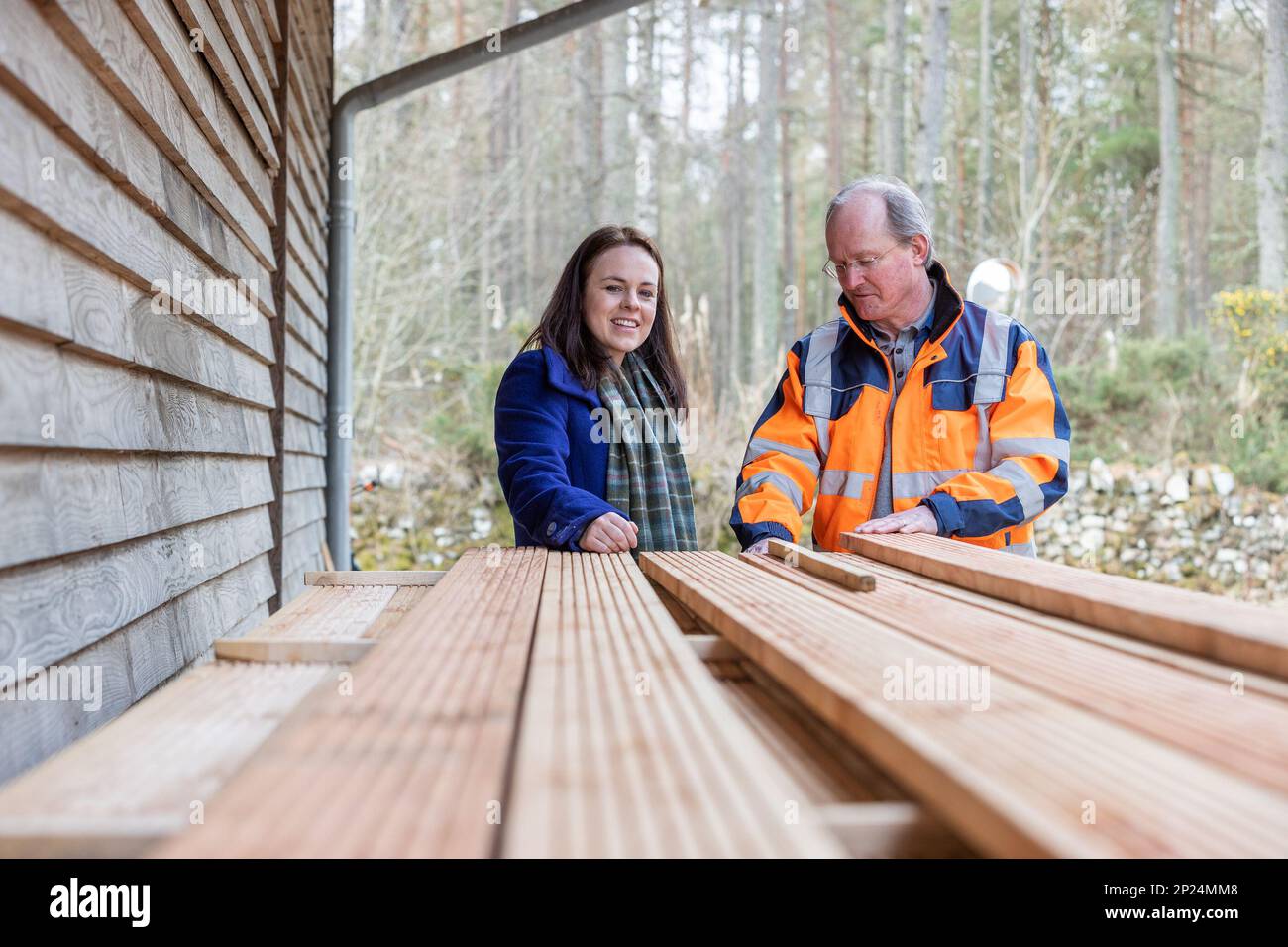 SNP leadership candidate Kate Forbes speaks with director Neil ...