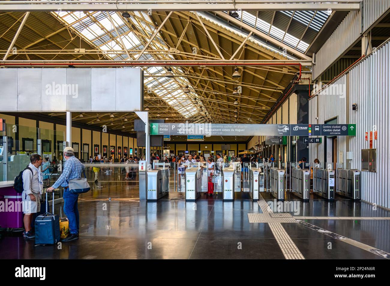 Alicante, Spain - July 14, 2022: People inside the train station Stock ...