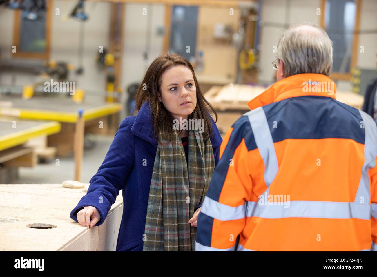 SNP leadership candidate Kate Forbes speaks with director Neil ...