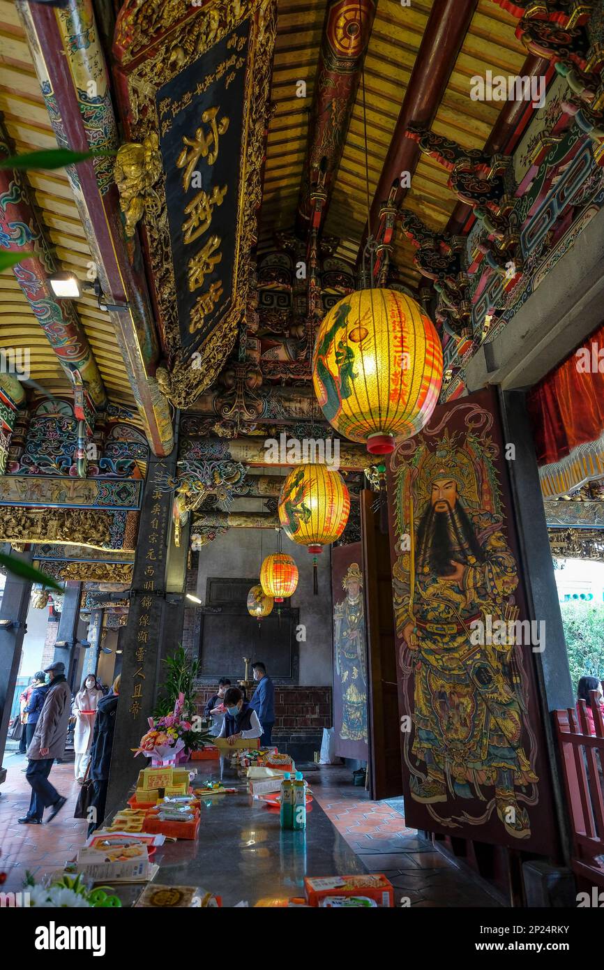 Taipei, Taiwan - January 25, 2023: Baoan Temple is a Taiwanese folk ...