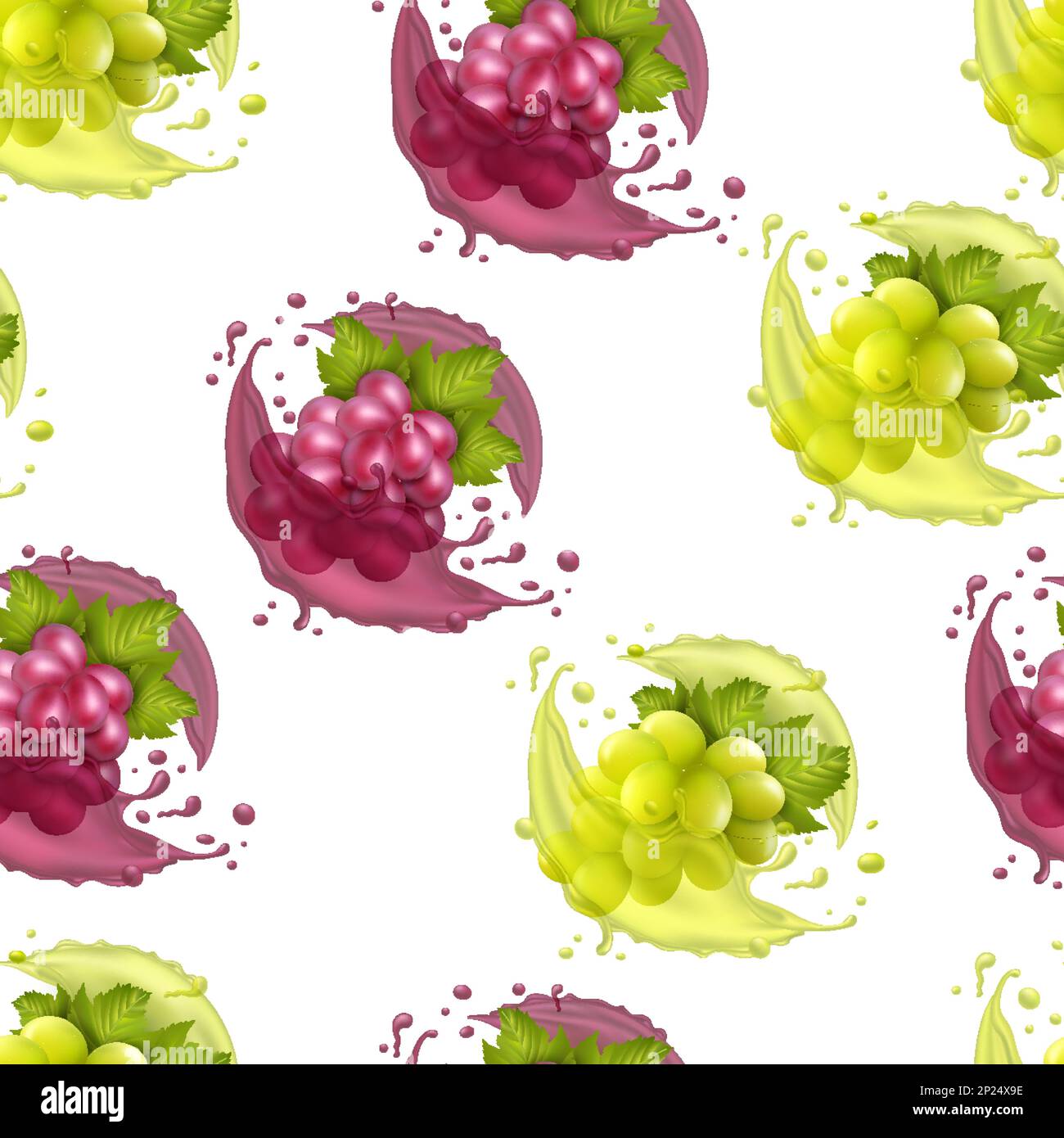 Red grape realistic grapes bunch hi-res stock photography and images - Alamy