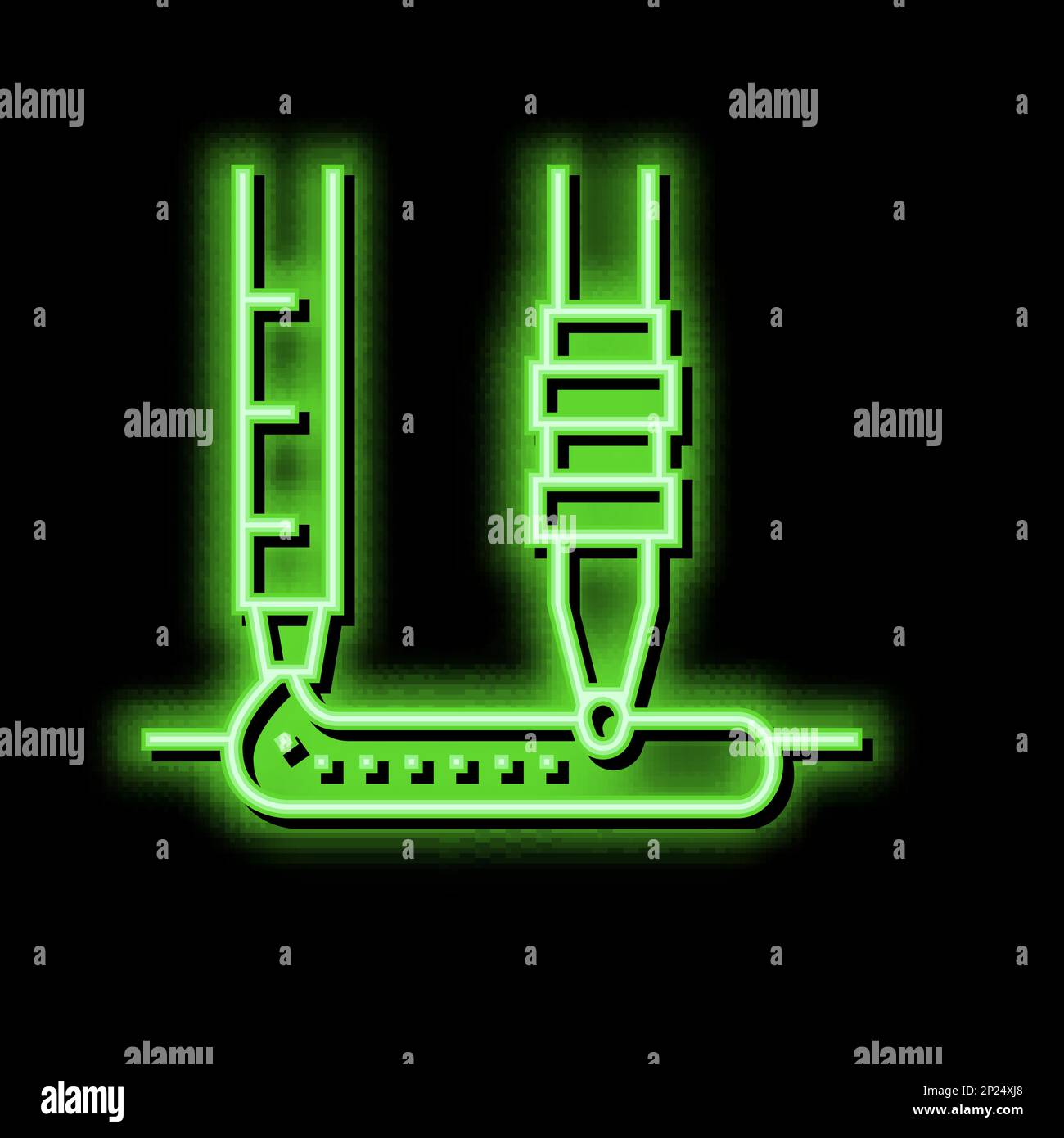 submerged arc welding neon glow icon illustration Stock Vector Image ...