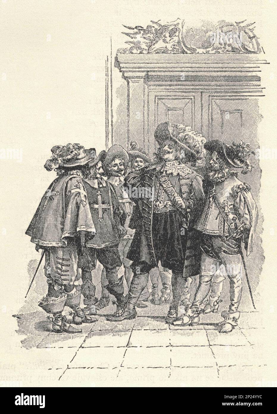 THREE MUSKETEERS. /D'Artagnan, Athos, Aramis, and Porthos. Illustration ...