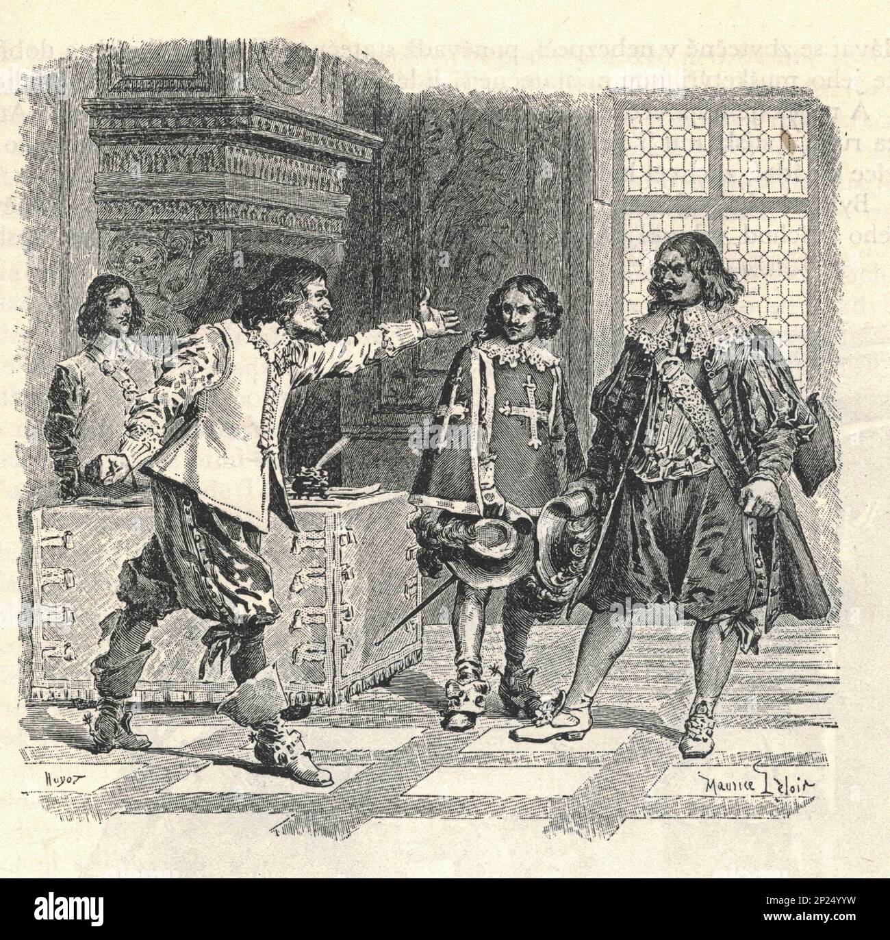THREE MUSKETEERS. /D'Artagnan, Athos, Aramis, and Porthos. Illustration ...