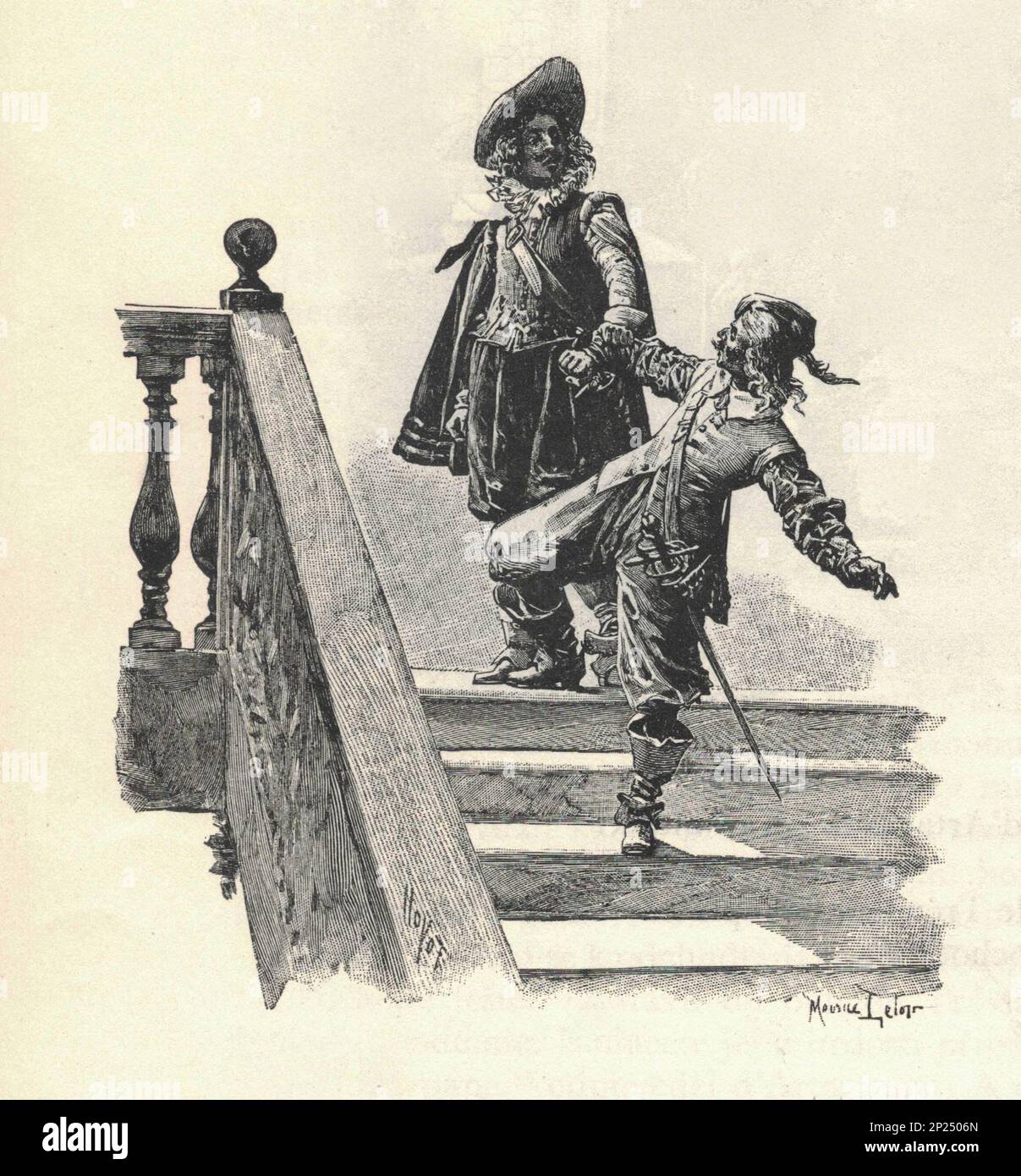 THREE MUSKETEERS. /D'Artagnan, Athos, Aramis, and Porthos. Illustration ...