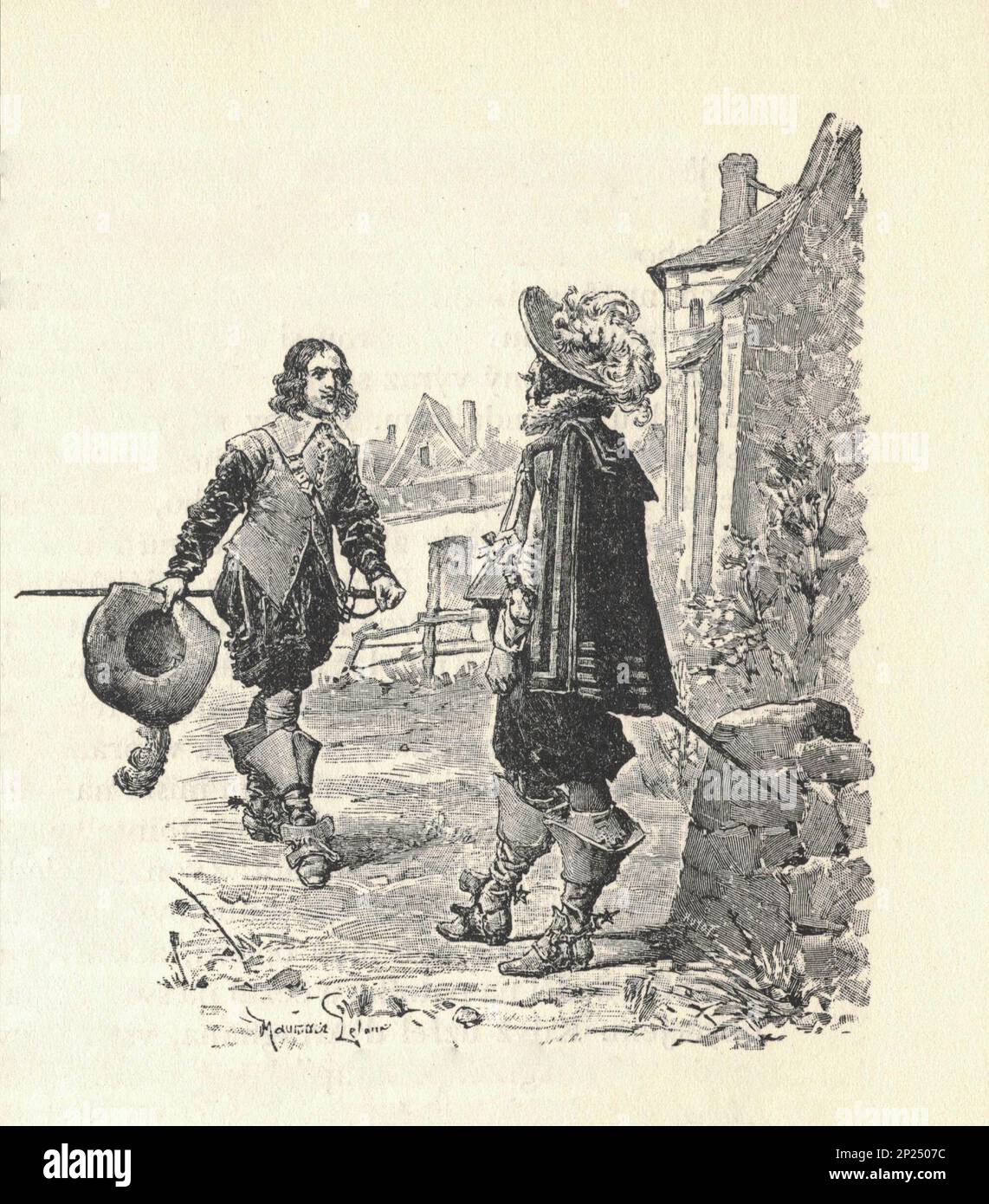 THREE MUSKETEERS. /D'Artagnan, Athos, Aramis, and Porthos. Illustration from a late 19th century ...