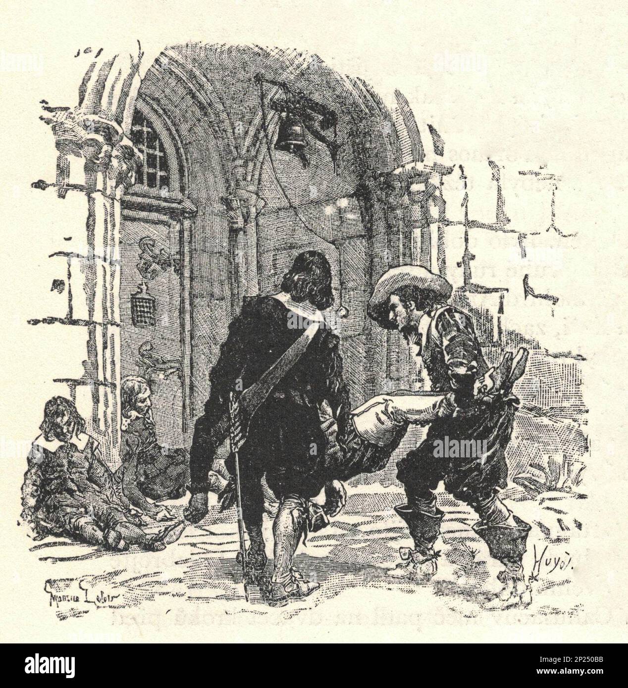 THREE MUSKETEERS. /D'Artagnan, Athos, Aramis, and Porthos. Illustration ...