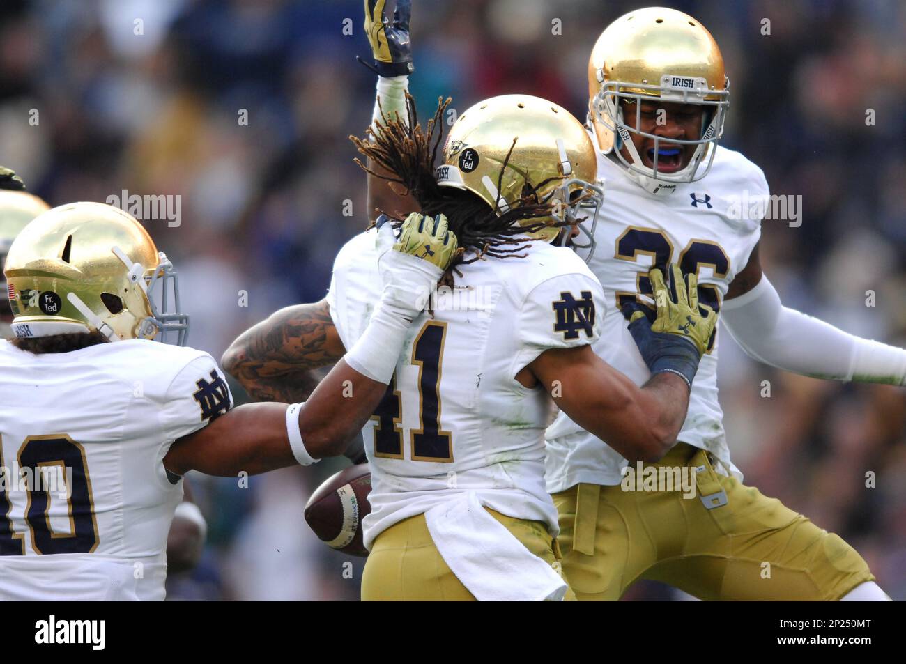 November 7th, 2015: Matthias Farley #41 during the Notre Dame vs Pitt ...