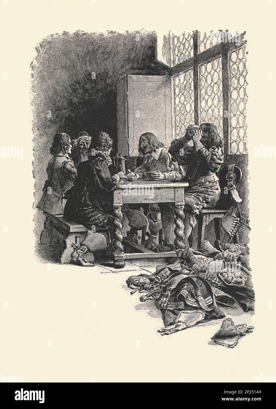 THREE MUSKETEERS. /D'Artagnan, Athos, Aramis, and Porthos. Illustration ...