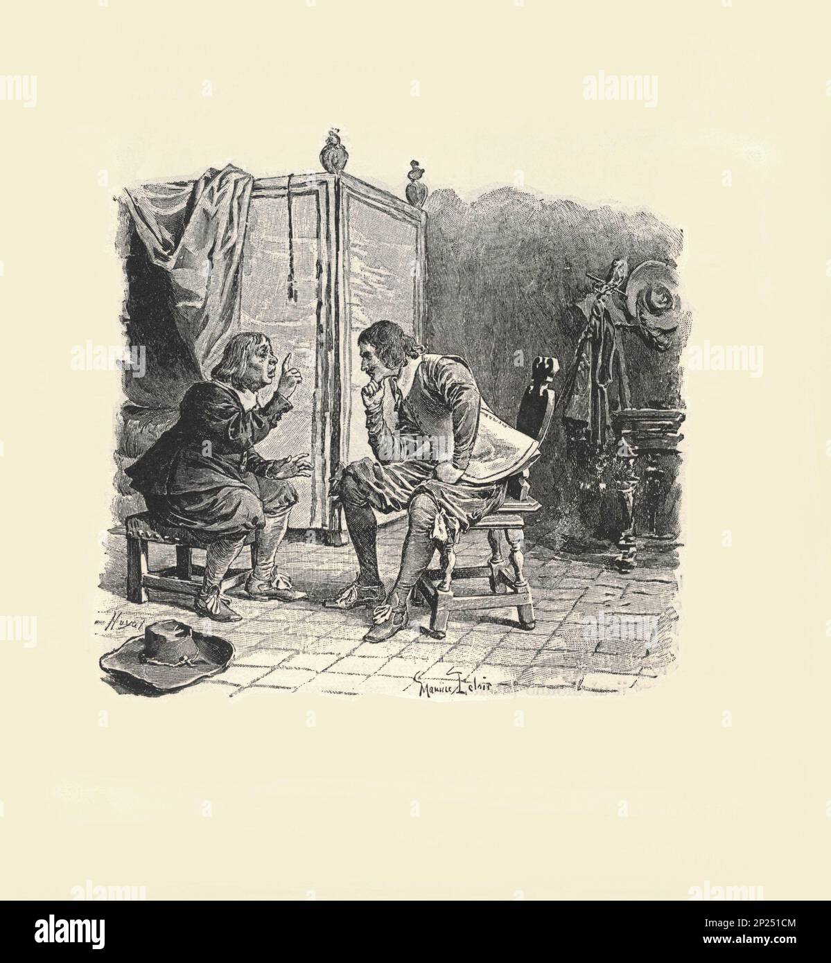 THREE MUSKETEERS. /D'Artagnan, Athos, Aramis, and Porthos. Illustration ...