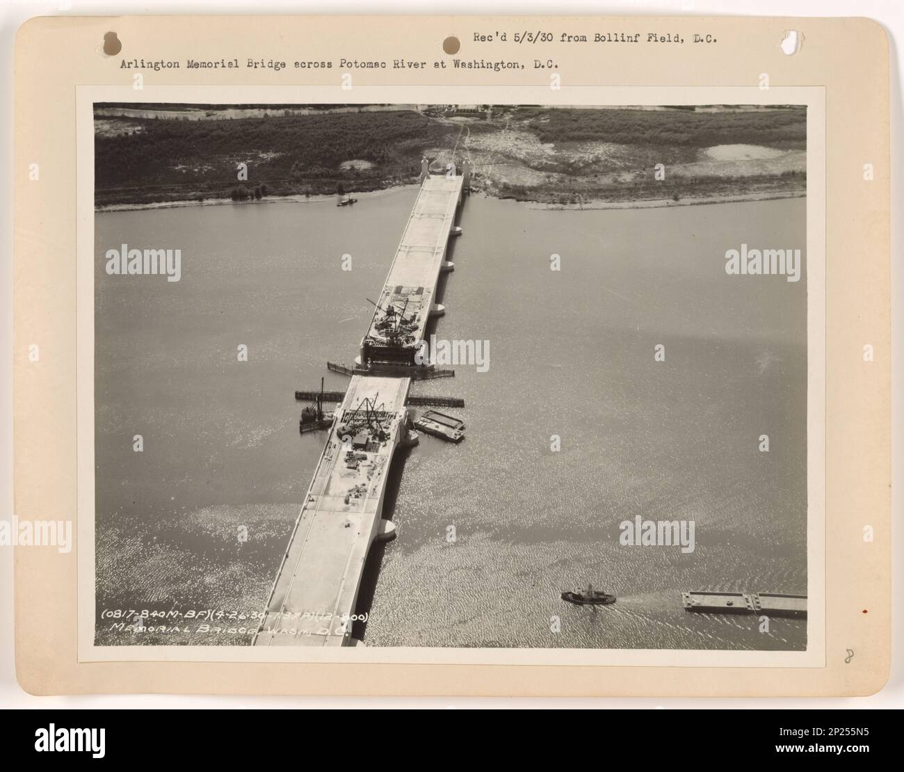 Washington D.C. - Arlington Memorial Bridge, Aerial Photograph Stock ...