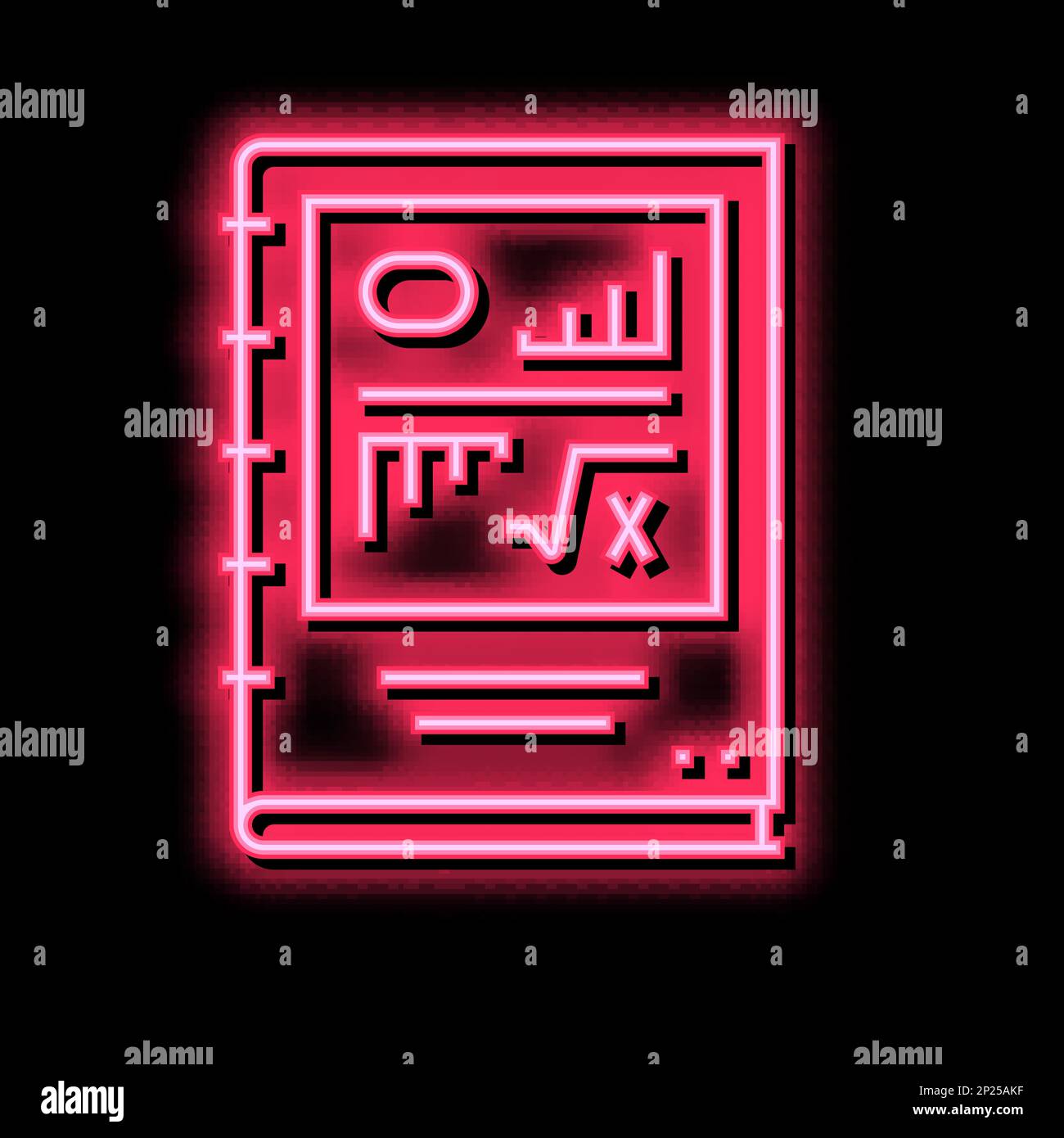 scientific report neon glow icon illustration Stock Vector Image & Art ...