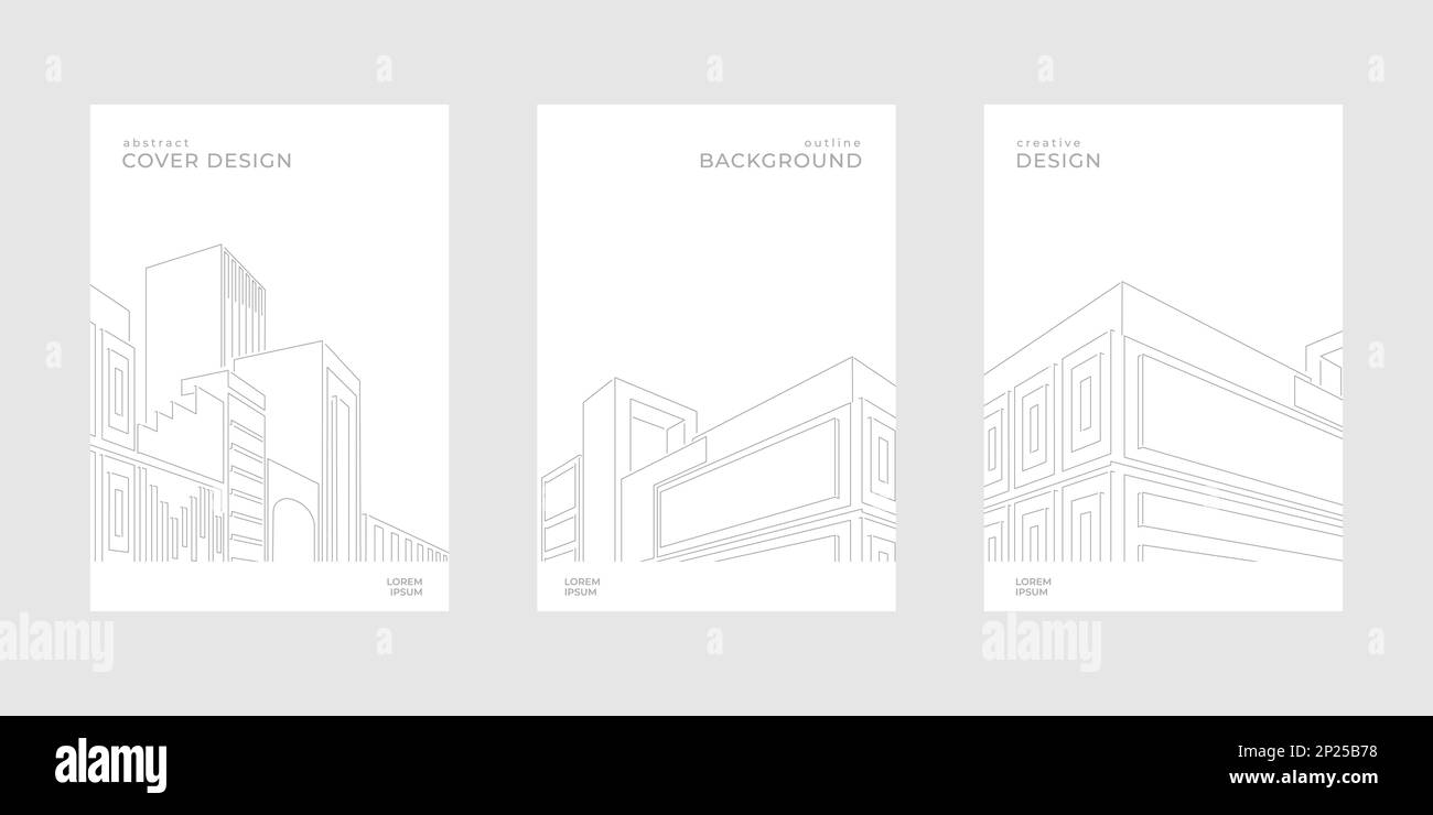 Architecture buildings pattern. City covers. Engineering company ...