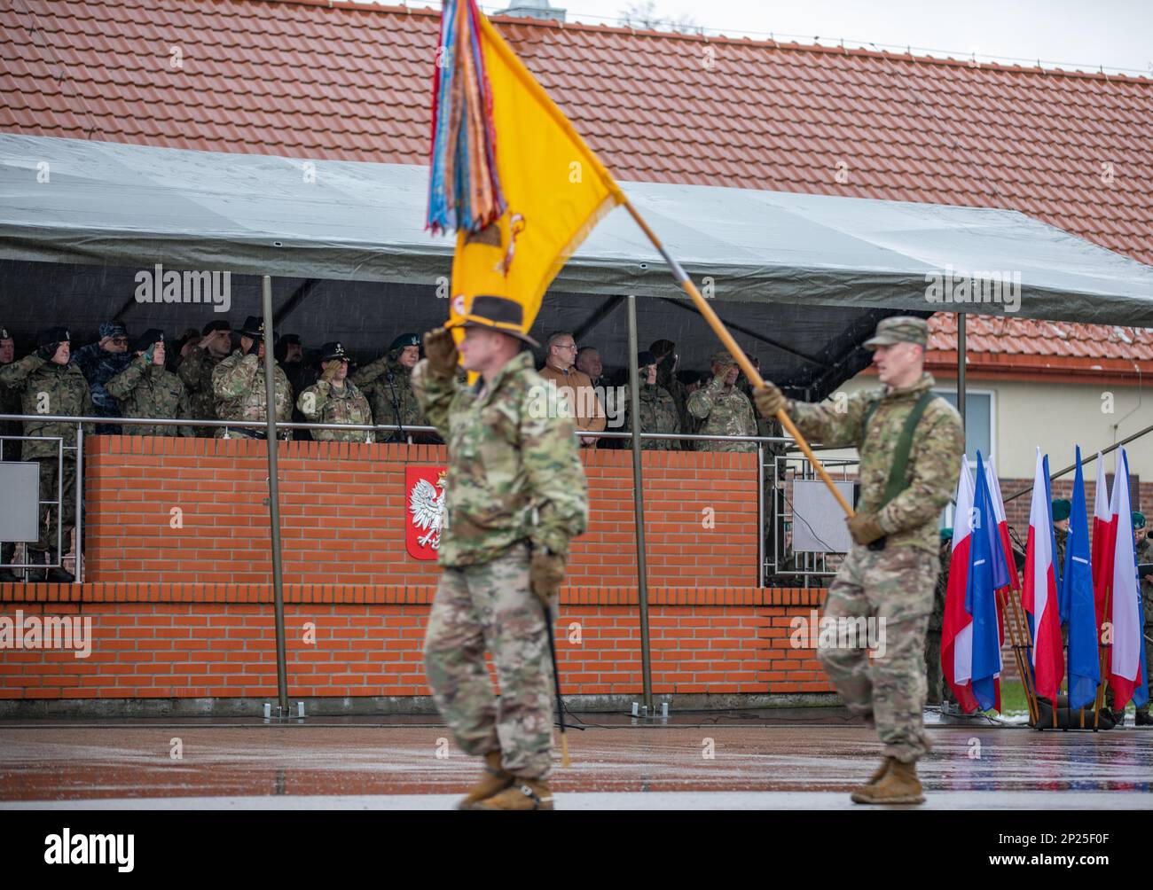 U.S. Soldiers assigned to NATO eFP Battle Group Poland, including ...