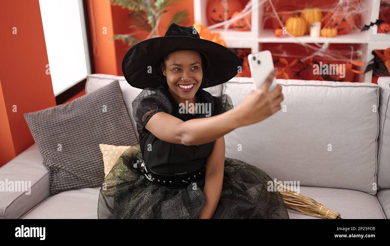 African american woman wearing witch hi-res stock photography and ...
