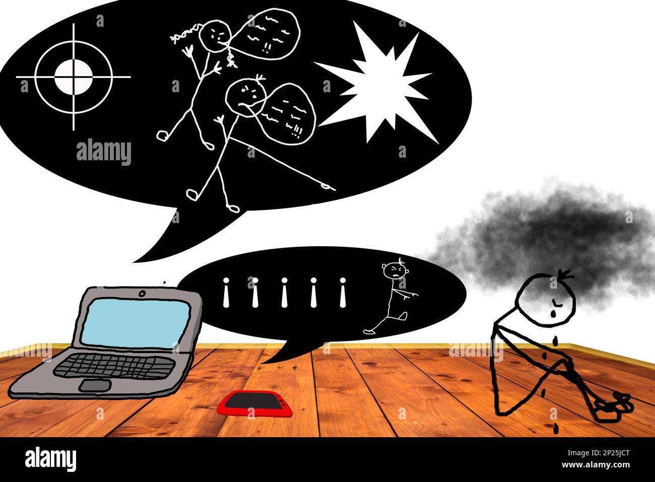 Cyberbullying. Internet stalkers, spreading the victims personal ...