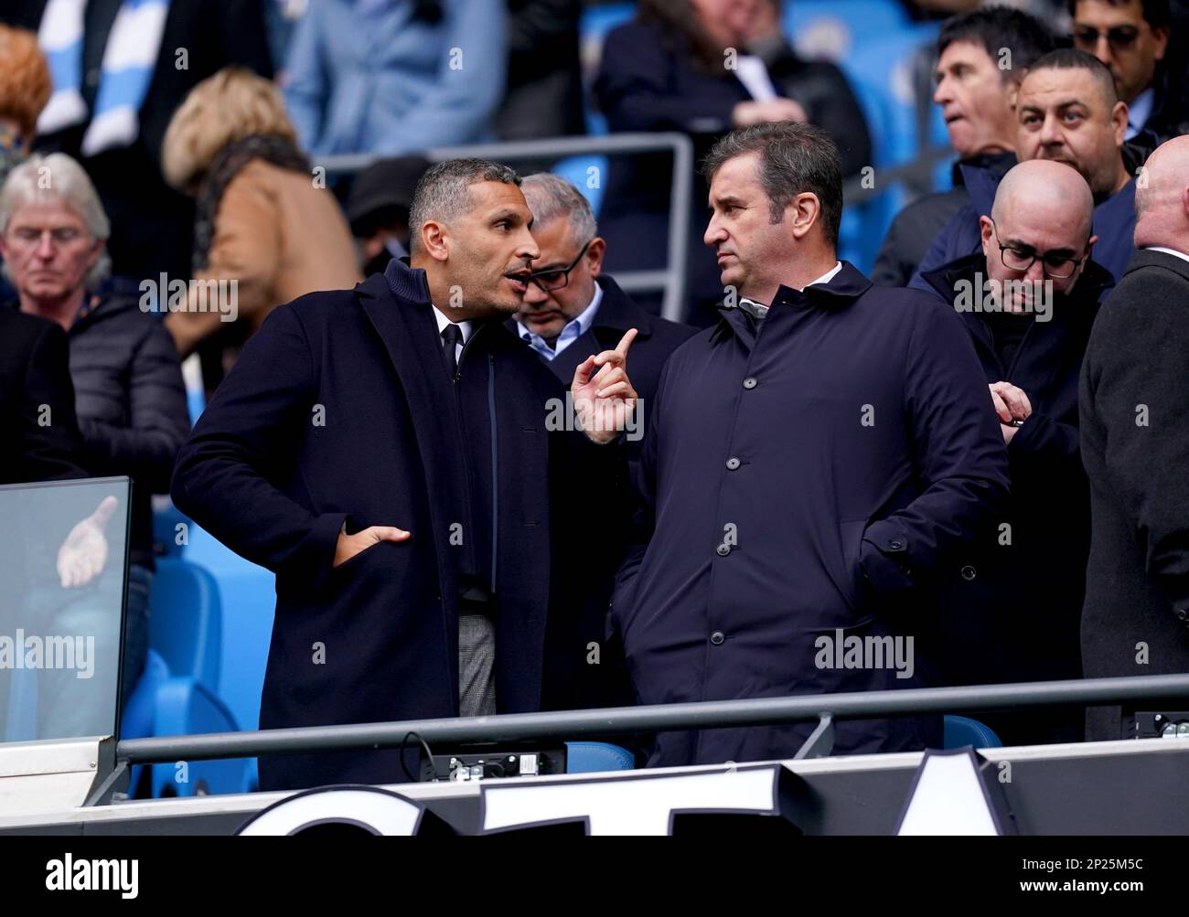 Manchester City chairman Khaldoon Al Mubarak (left) and Manchester City ...