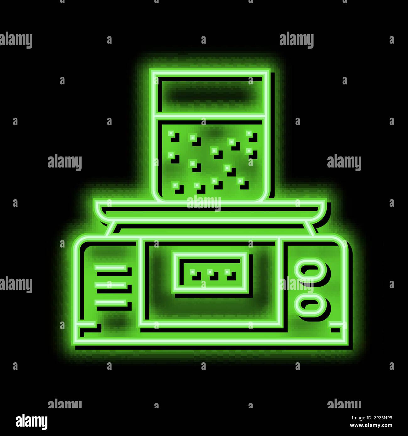 equipment for soil testing and weight measuring neon glow icon ...