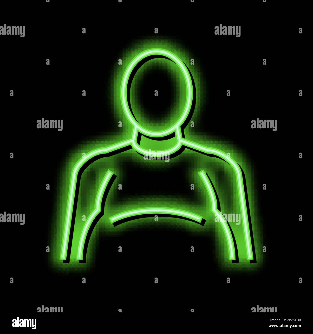fat human with edema problem neon glow icon illustration Stock Vector ...