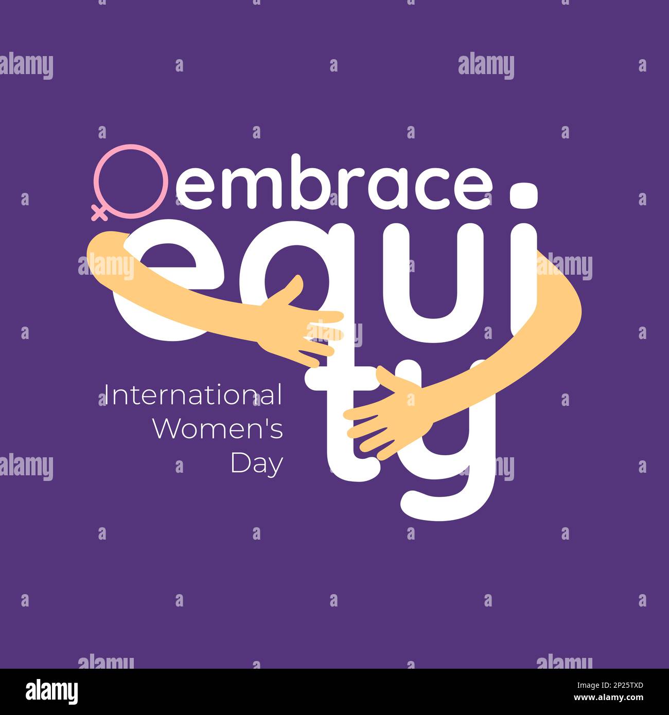 Design for international women's day with embrace equity theme in eps ...