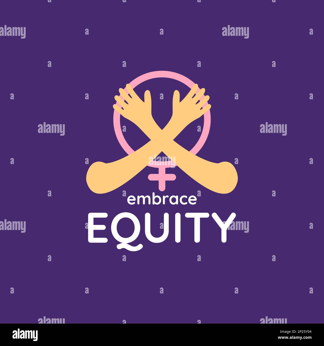 Design for international women's day with embrace equity theme in eps ...