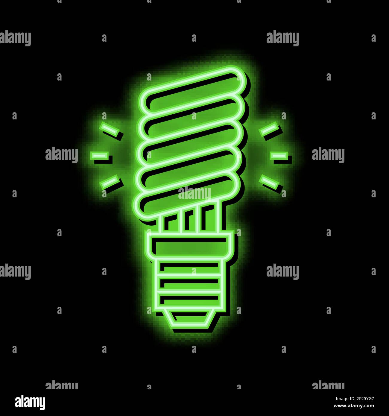 lamp energy saving neon glow icon illustration Stock Vector Image & Art ...