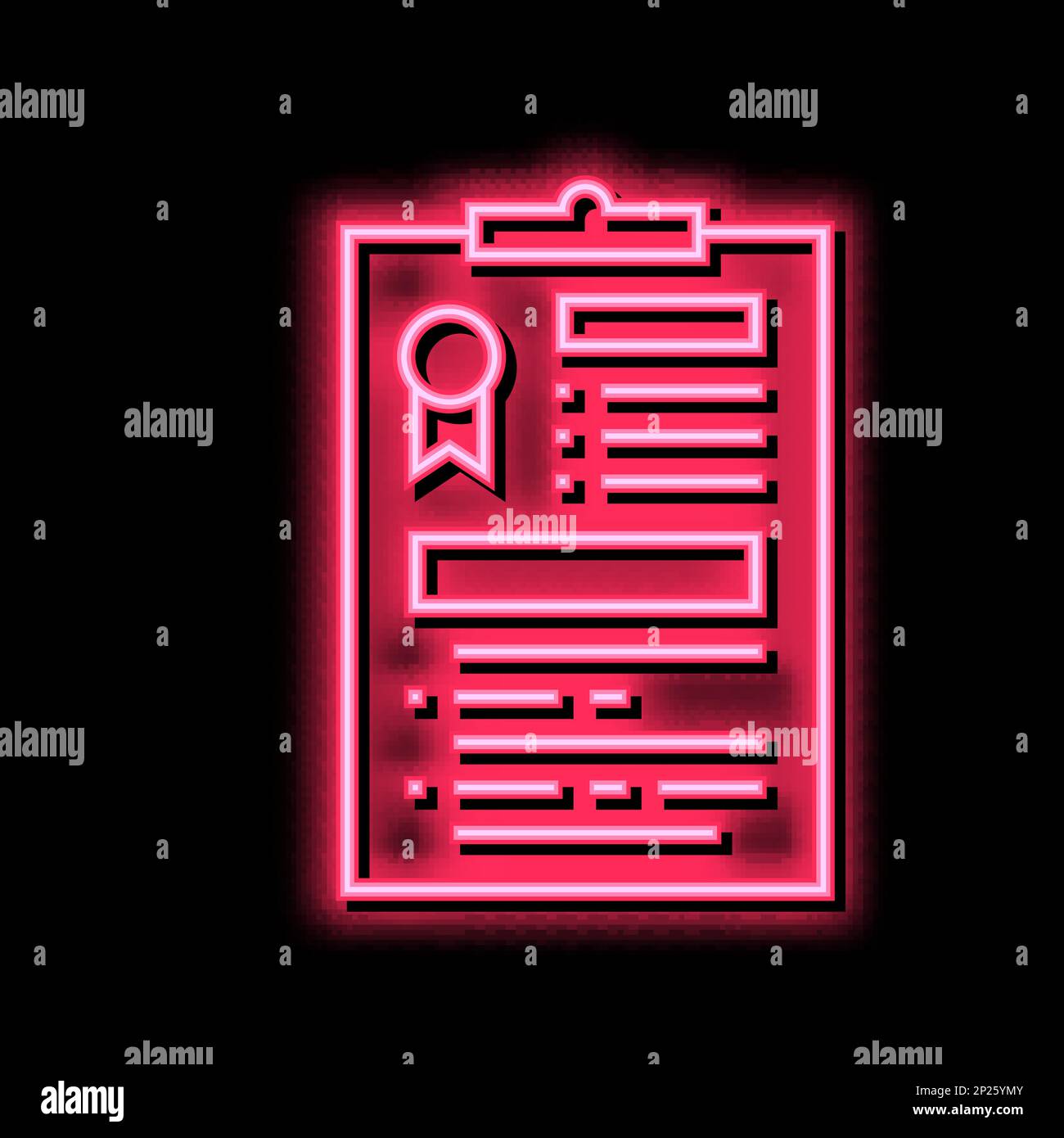 administrative report neon glow icon illustration Stock Vector Image ...