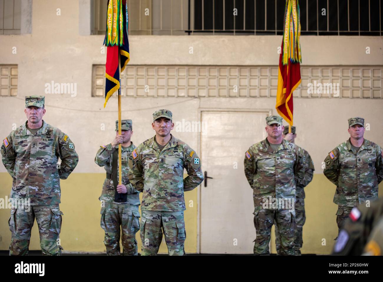 From left, U.S. Army Maj. Gen. David M. Hodne, commanding general of ...