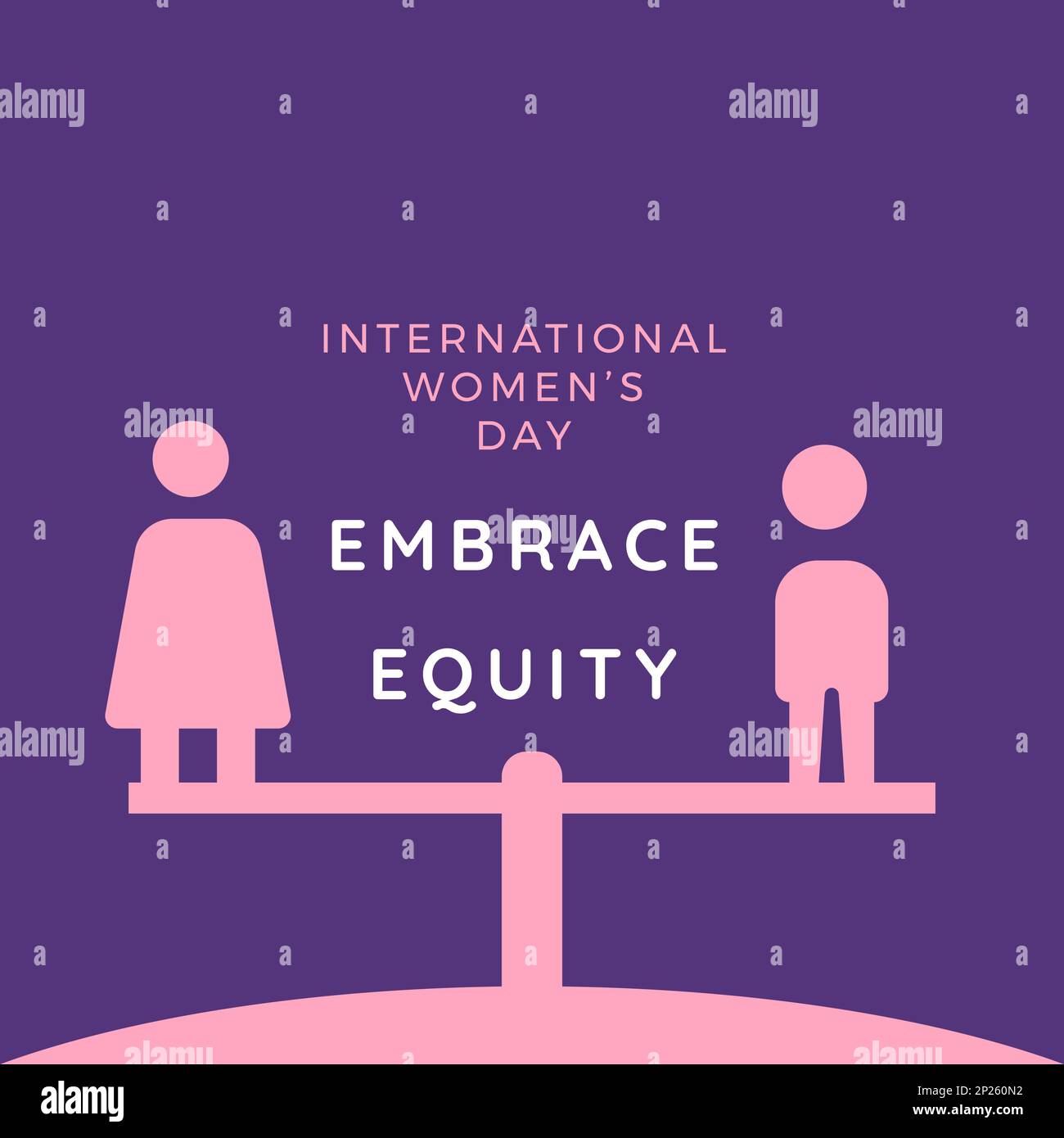 Design for international women's day with embrace equity theme in eps ...