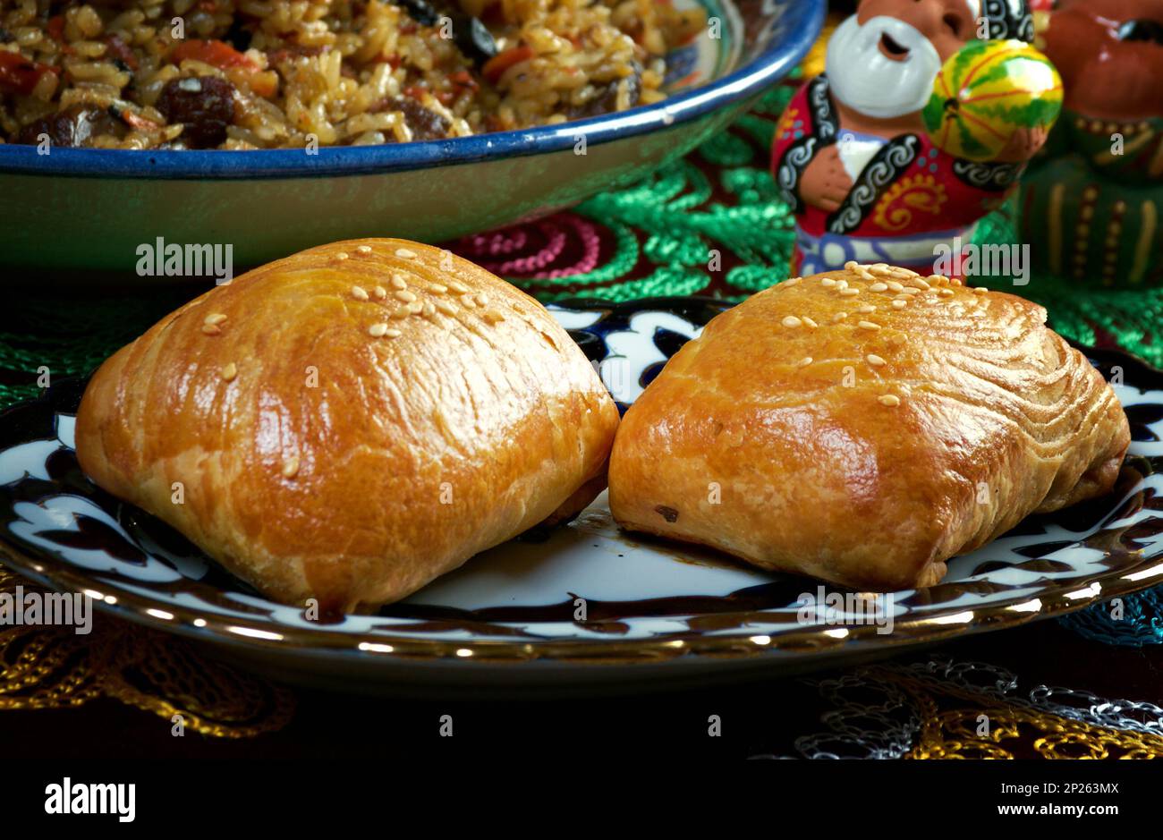 Sambusa baraka traditional Tajik dish made with spicy meat filling ...