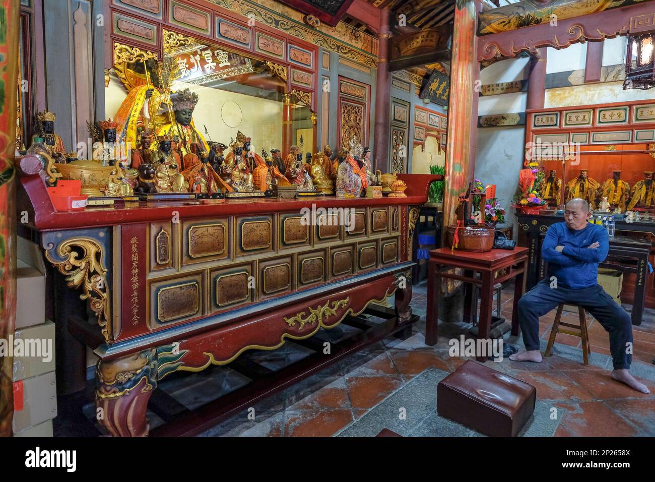 Lukang, Taiwan - January 31, 2023: Lukang Decang Temple in Lukang Town ...