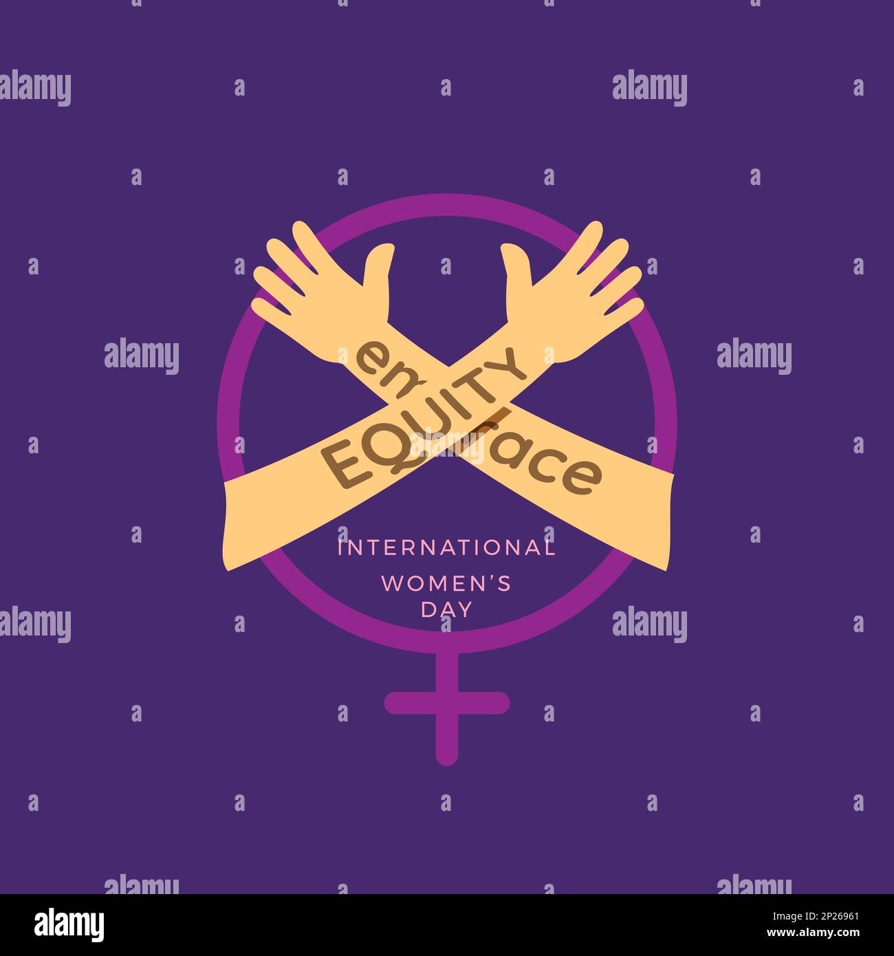 Design for international women's day with embrace equity theme in eps ...