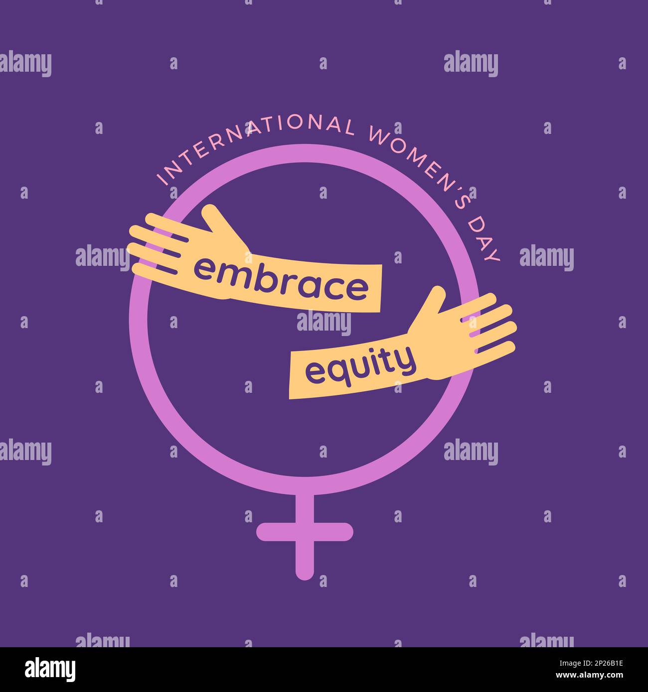 Design for international women's day with embrace equity theme in eps vector file Stock Vector ...