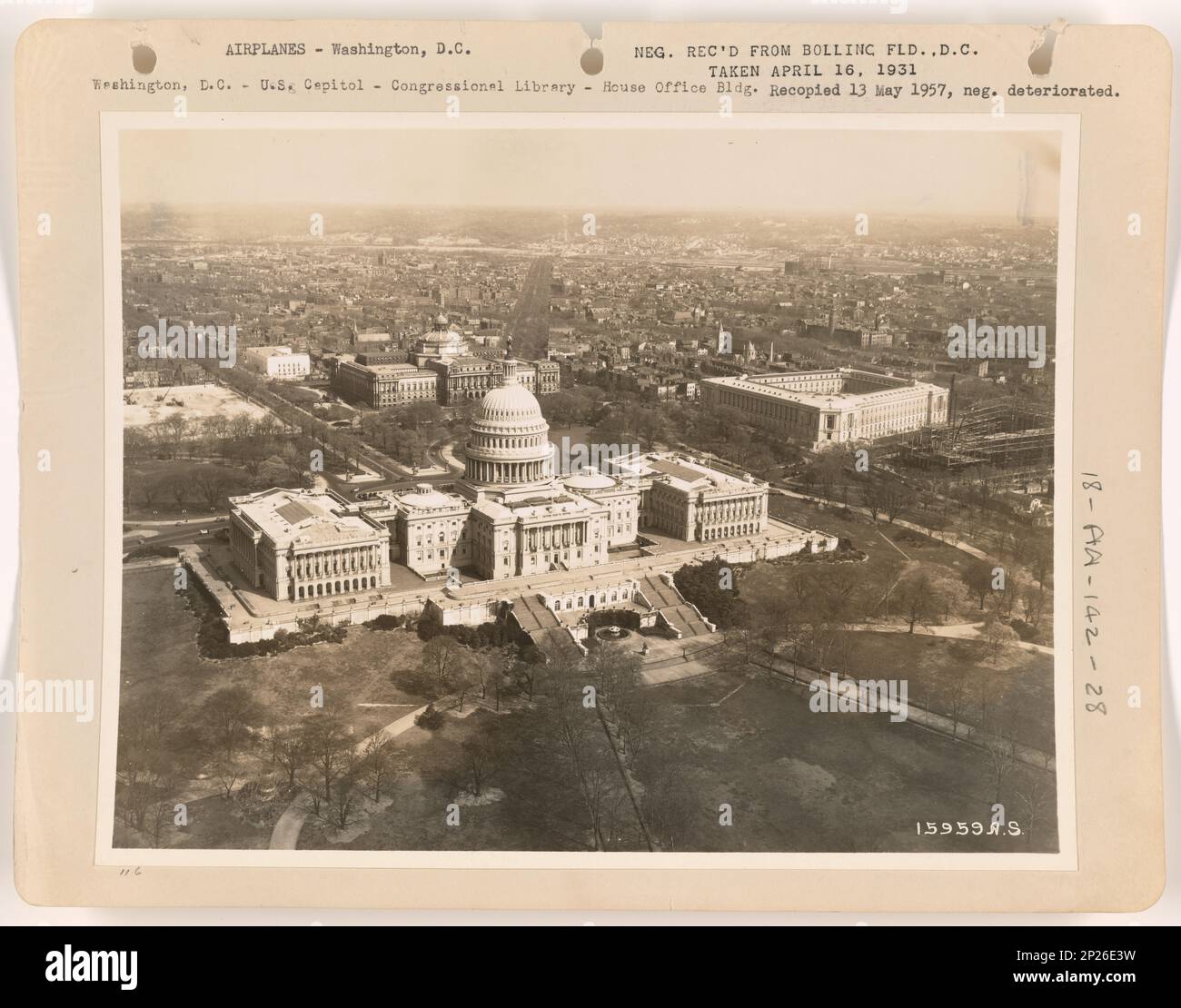 Washington D.C., Aerial Photograph Stock Photo - Alamy