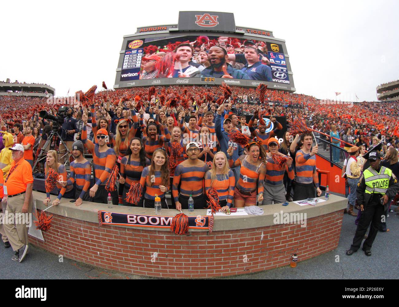 October 31, 2015: Auburn Tigers fans cheer on their team during an NCAA ...