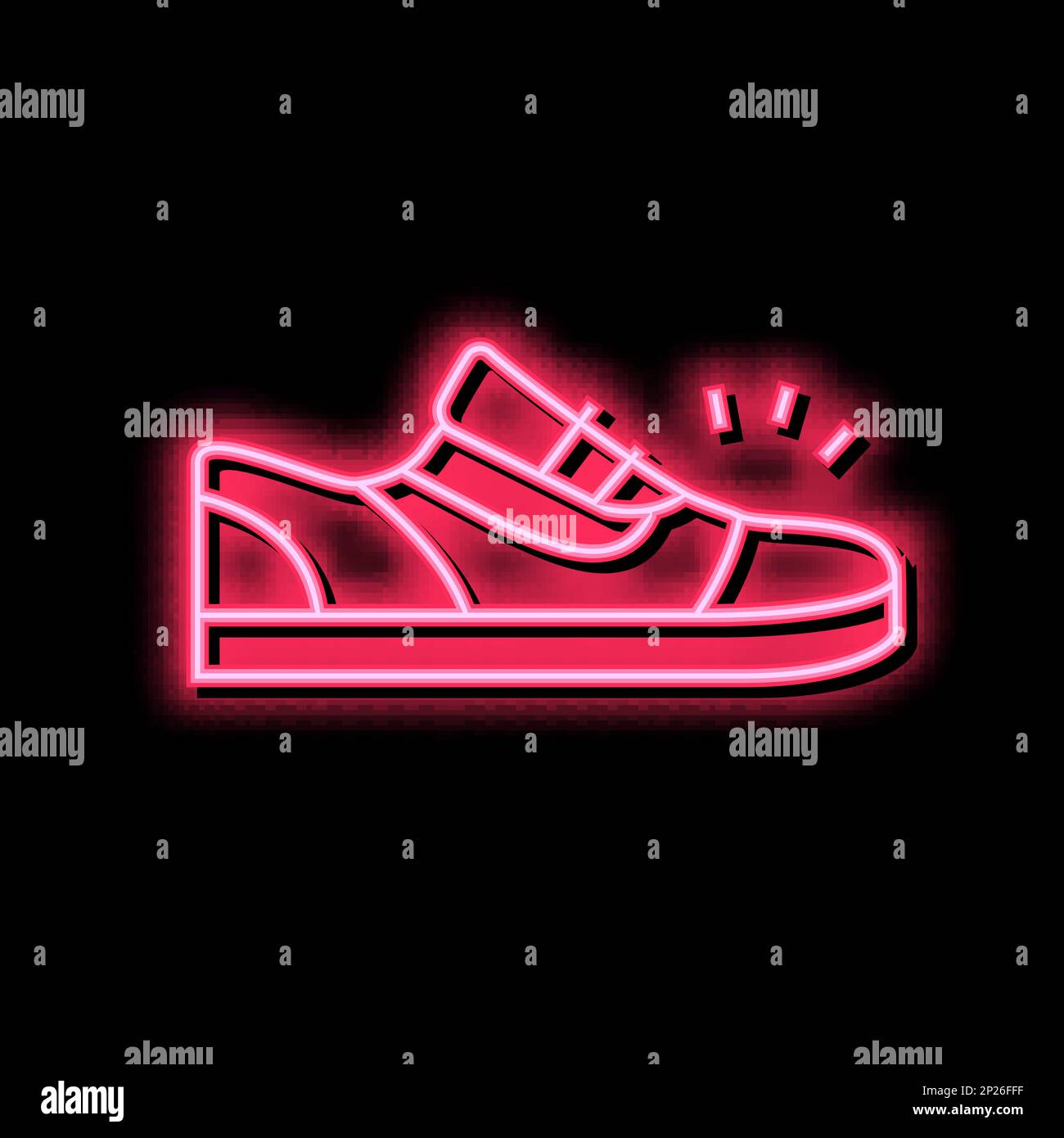 sneaker shoes neon glow icon illustration Stock Vector Image & Art - Alamy