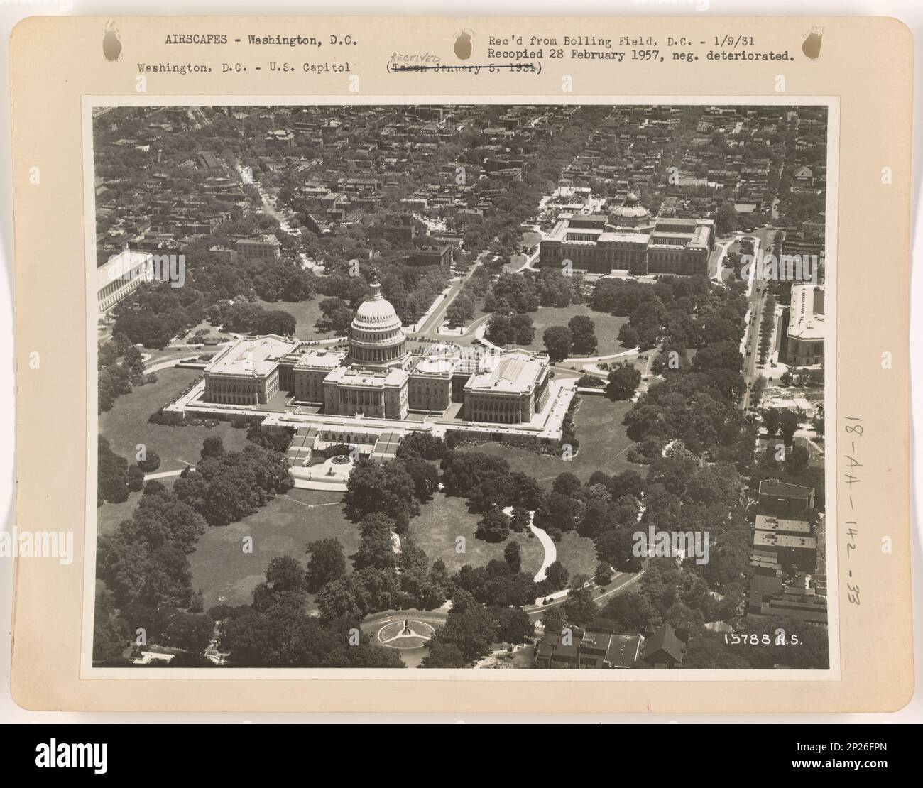 Washington D.C., Aerial Photograph Stock Photo - Alamy