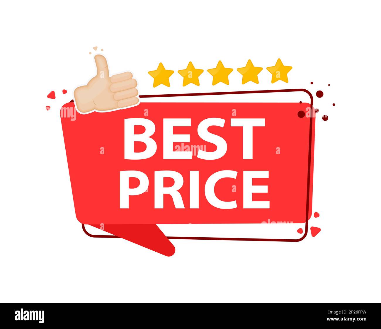 Best price red label, sign. Vector illustration Stock Vector Image ...