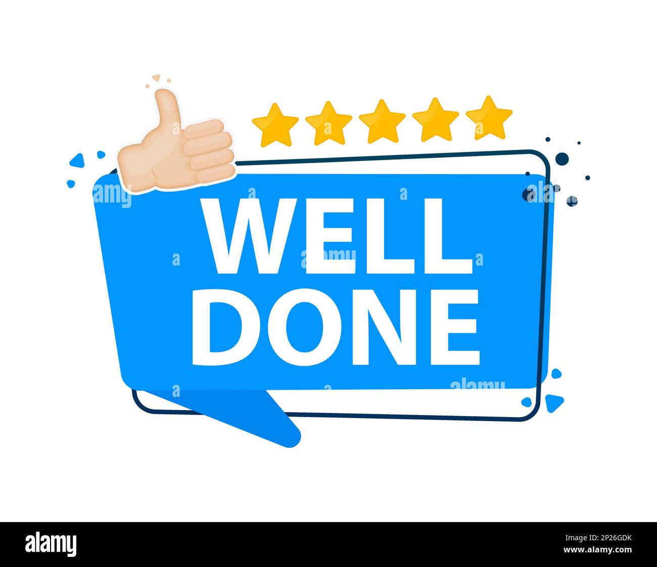 Well done blue label, sign. Vector illustration Stock Vector Image ... Well done blue label, sign. Vector illustration Stock Vector Image ...
