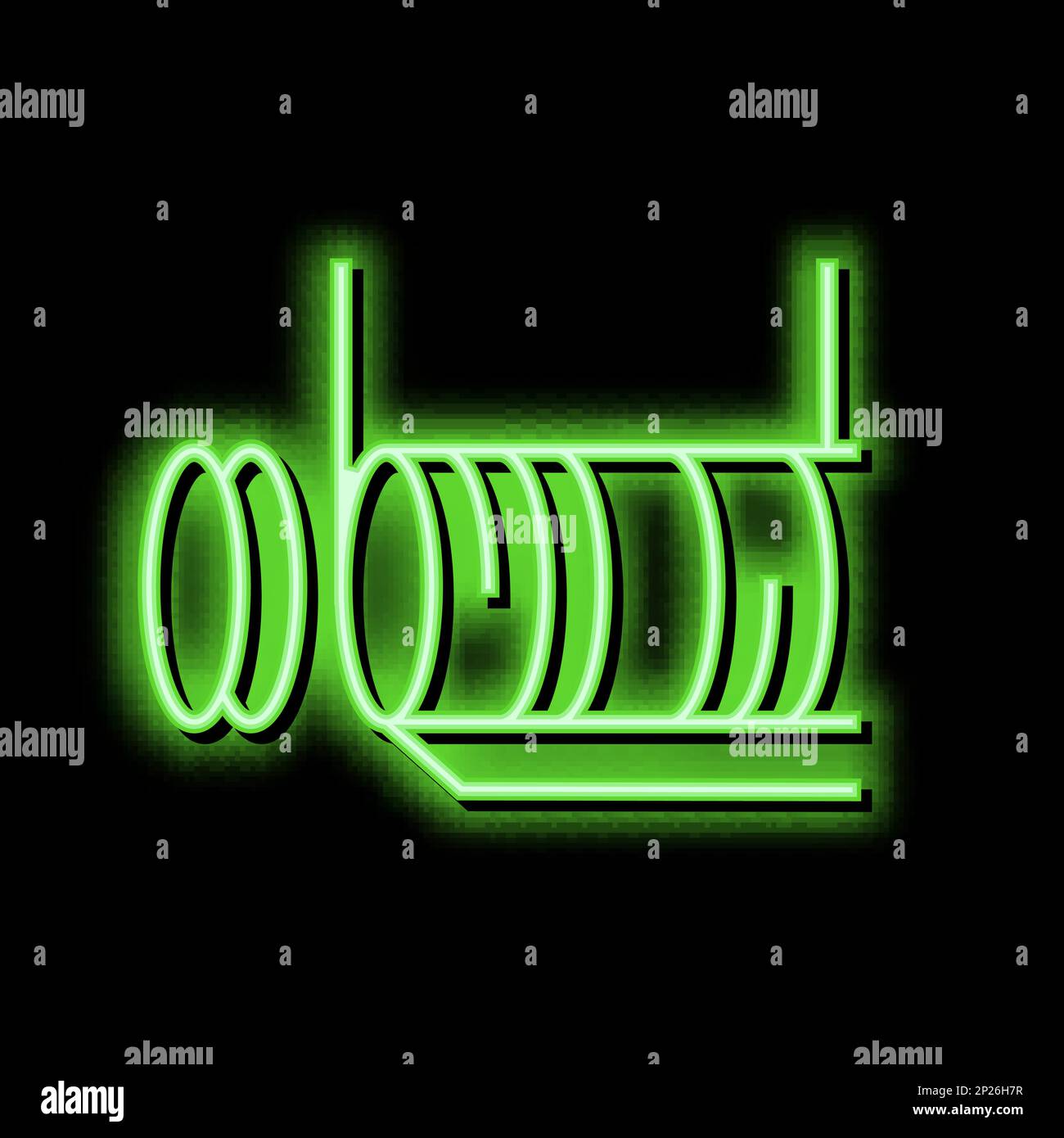 cutting semiconductor manufacturing neon glow icon illustration Stock ...