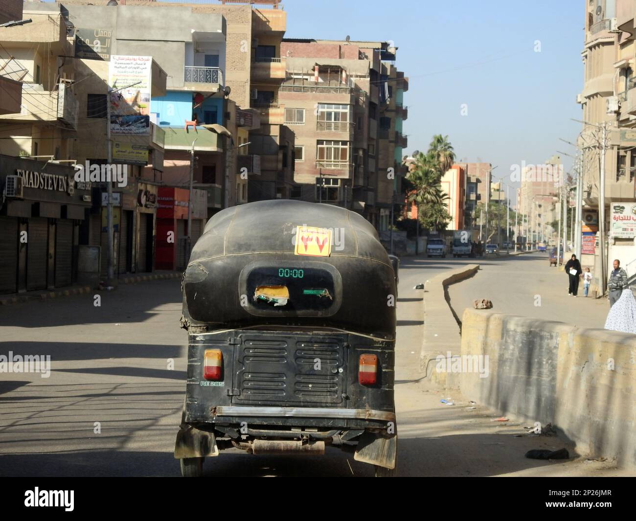 Giza, Egypt, January 26 2023: auto rickshaw, baby taxi, mototaxi ...