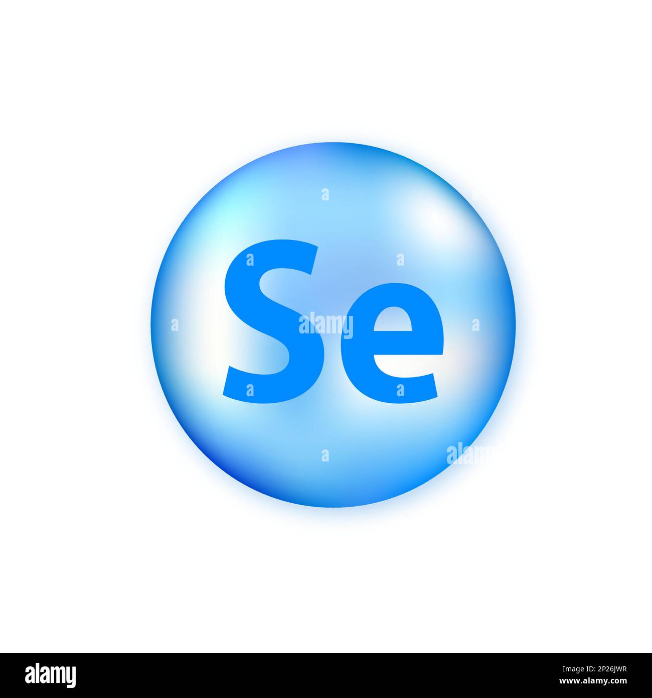 Mineral blue shining pill capsule icon. Se selenium Stock Vector Image ...
