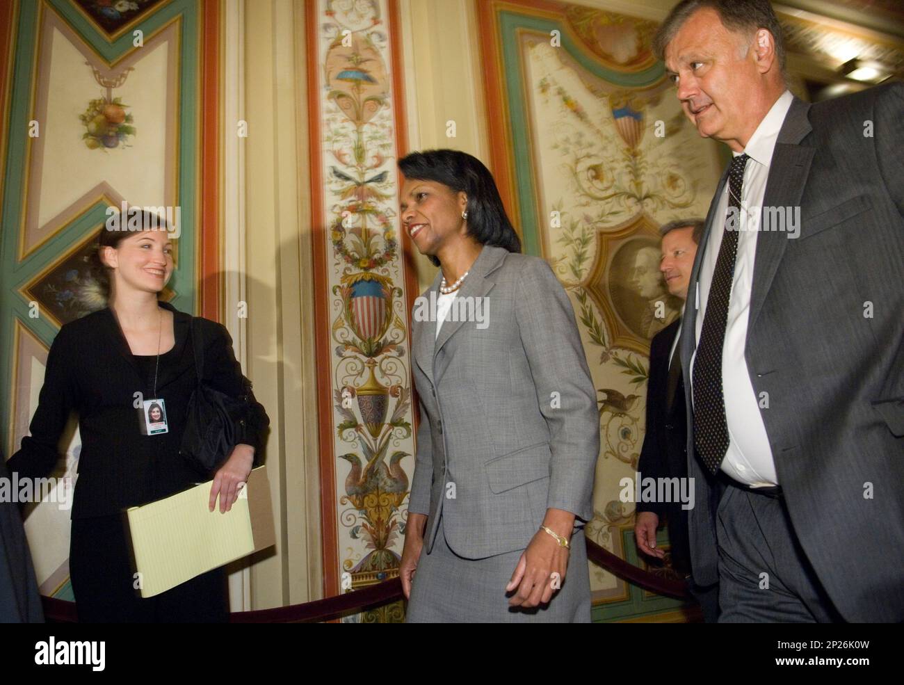 Secretary of State Condoleezza Rice arrives for her meeting with Senate ...